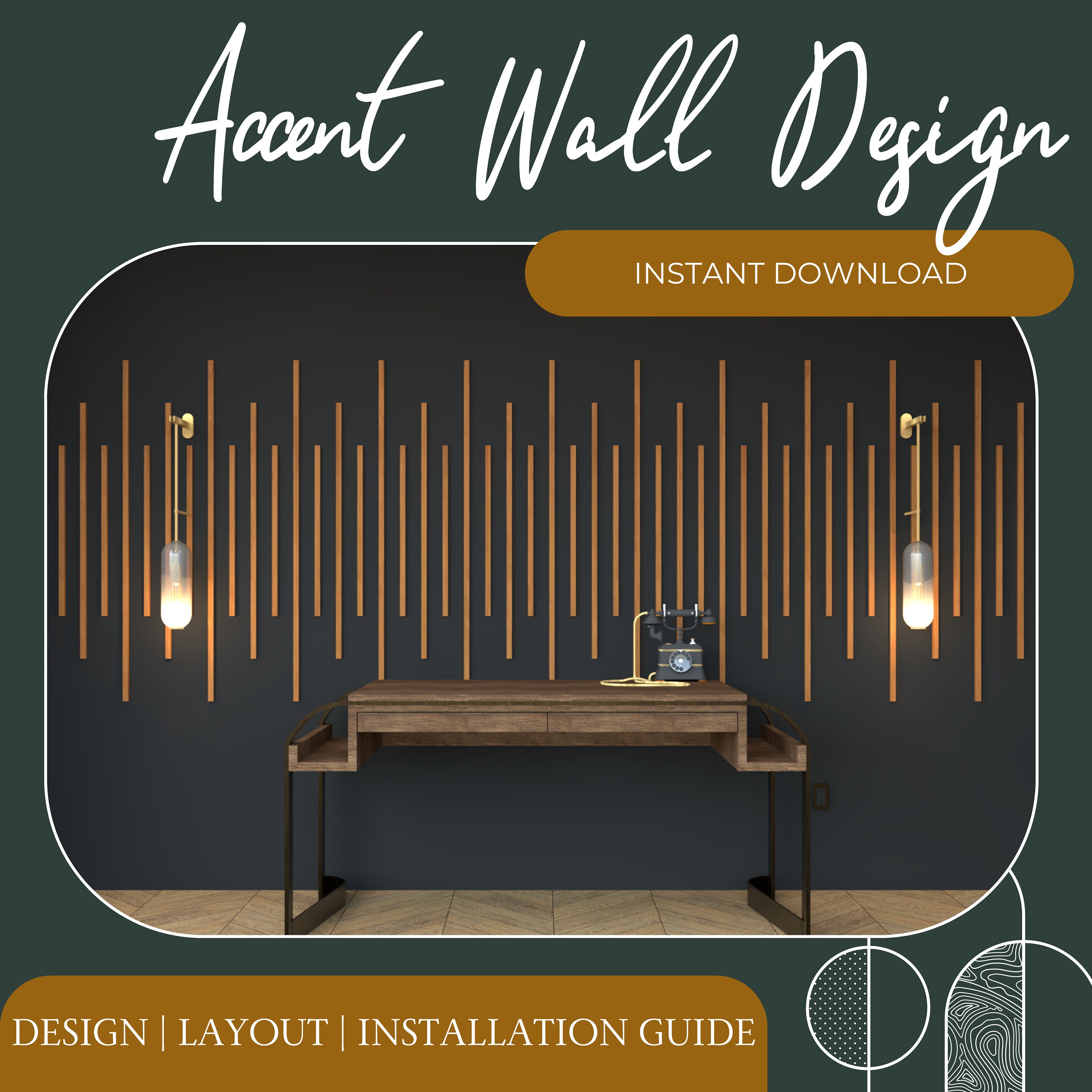 Simple Sound Wave Accent Feature Wall Design and Installation Build ...