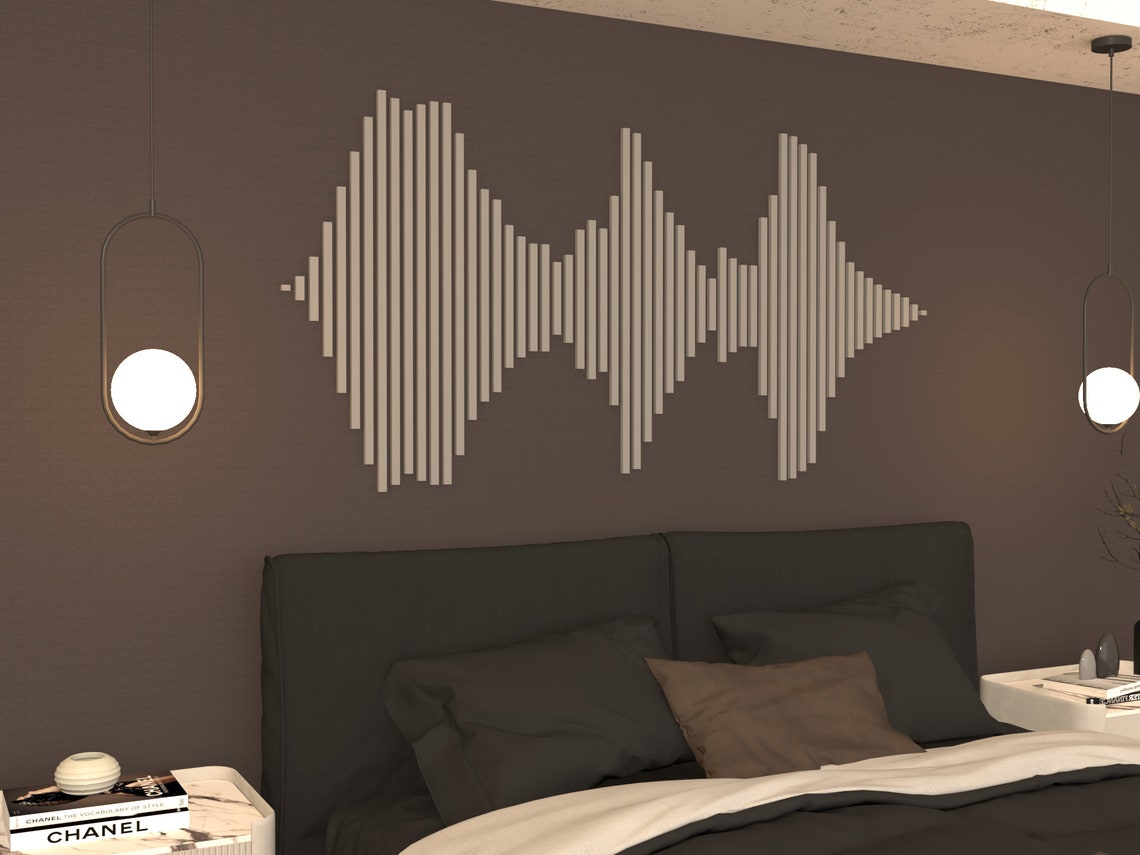 DIY Sound Wave Wood Art Design and Installation Build Plan Live Laugh ...