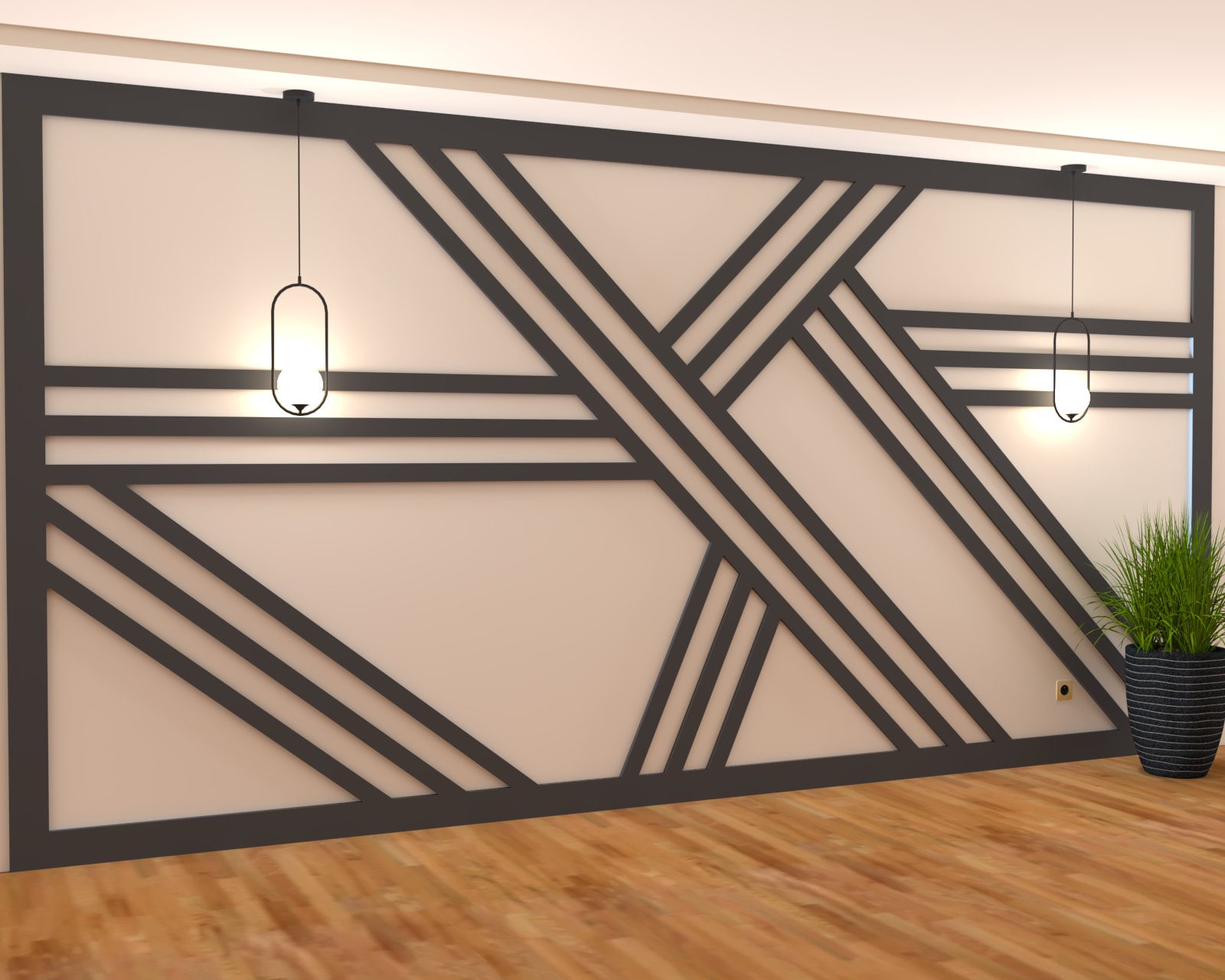 Accent Wall Moulding Modern Design and Installation Build Plan | 14 ...