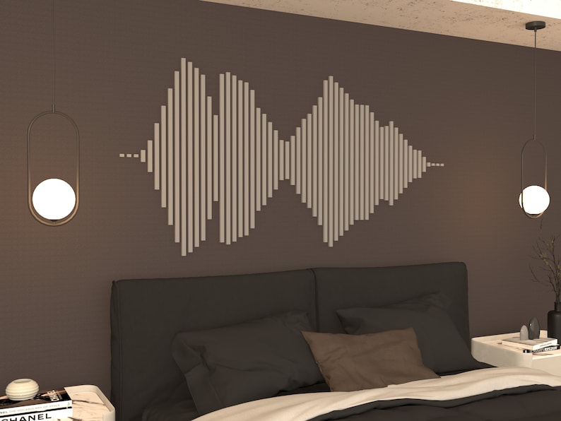 Sound Wave Wood Art Design and Installation Build Plan | "goodnight ...