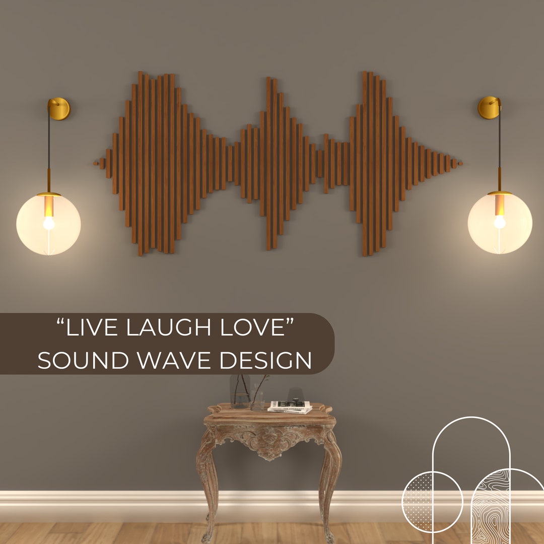 DIY Sound Wave Wood Art Design and Installation Build Plan | Live Laugh ...