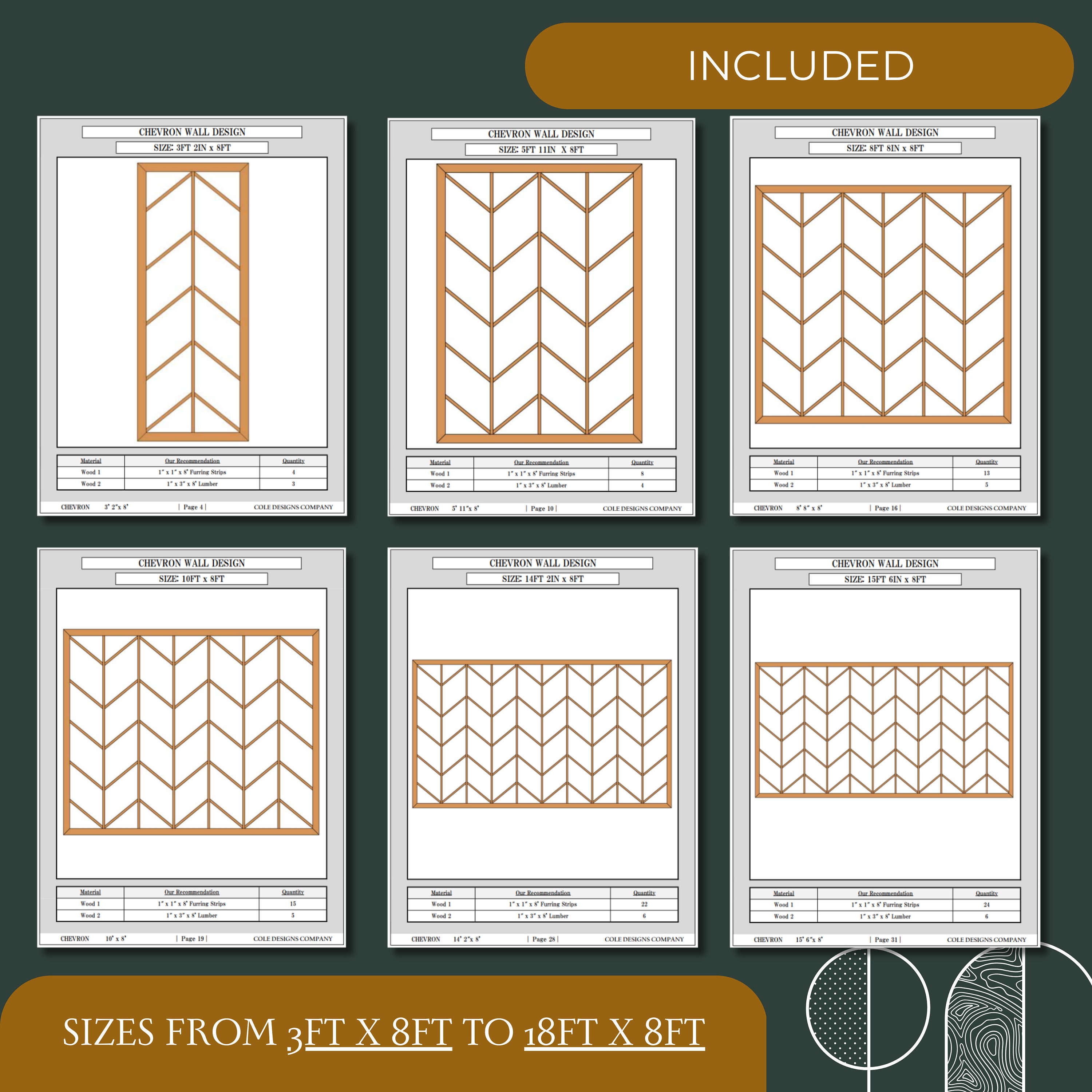 Accent Wall Moulding Design and Installation Build Plan | Chevron Wall ...