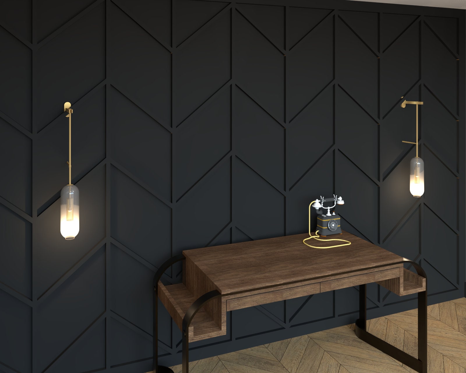 Accent Wall Moulding Design and Installation Build Plan Chevron Wall ...