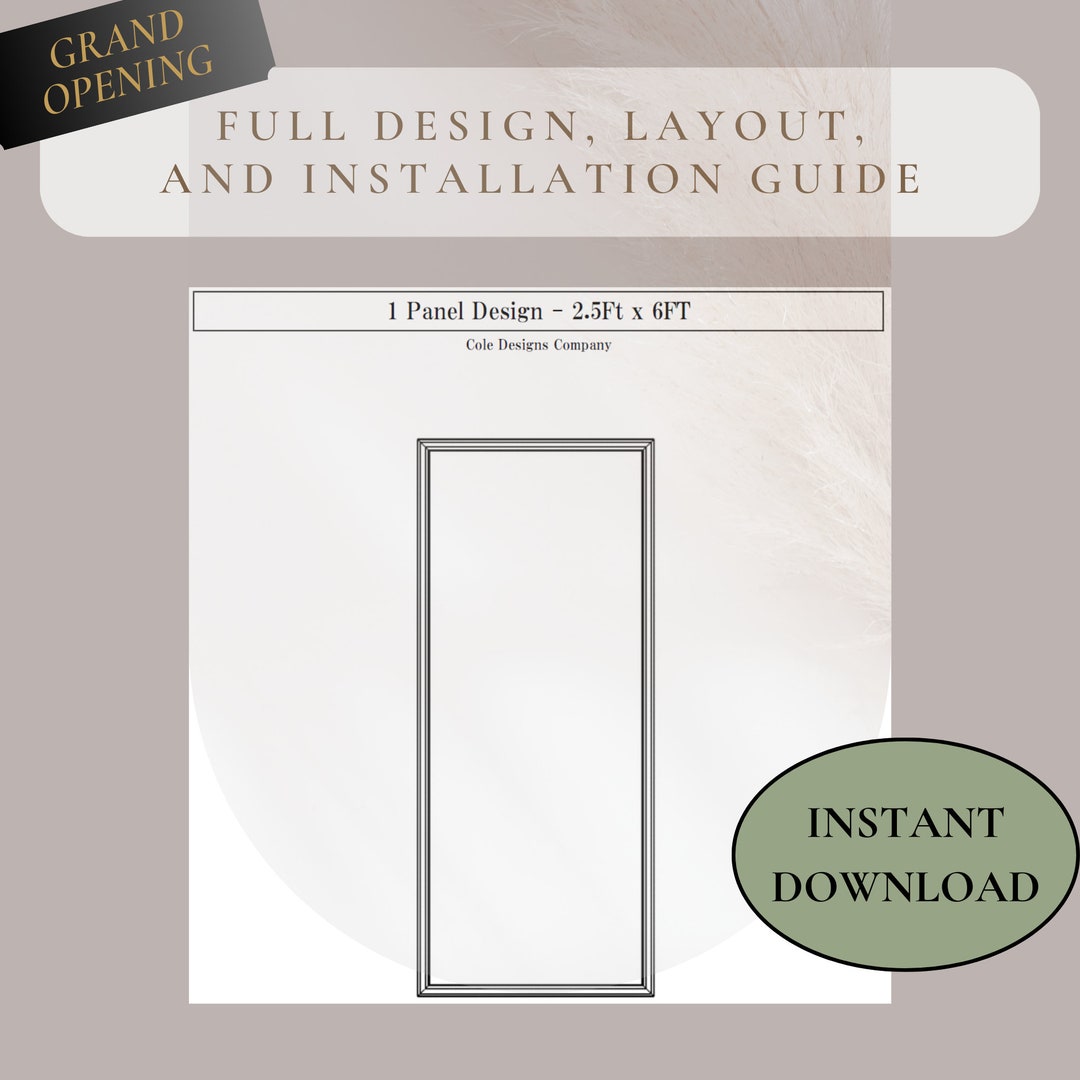 DIY Wall 2.5FT X 6FT 1 Panel Design Layout Accent Wall Feature Wood ...