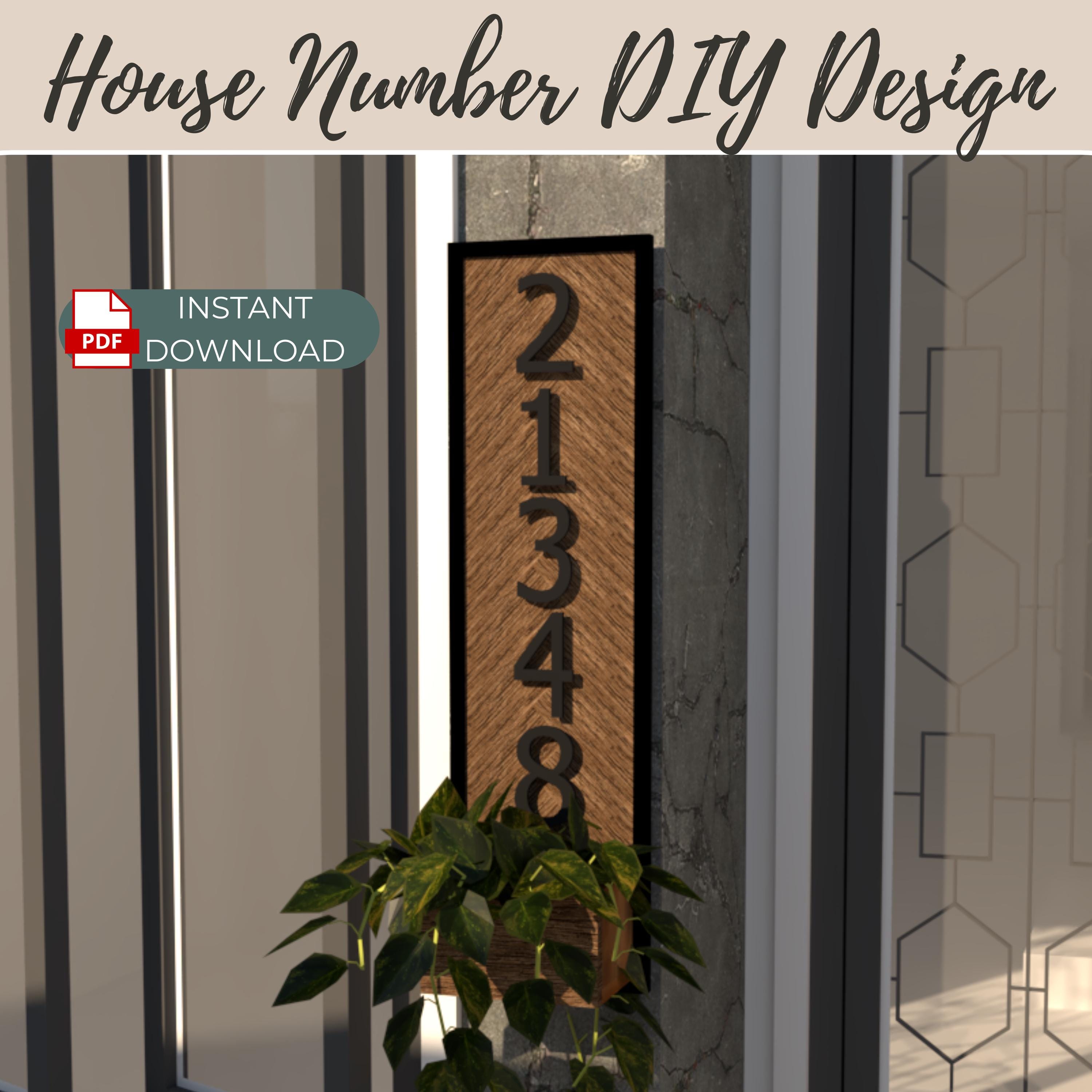 DIY House Number Sign PDF Digital Download Build Instructions ...