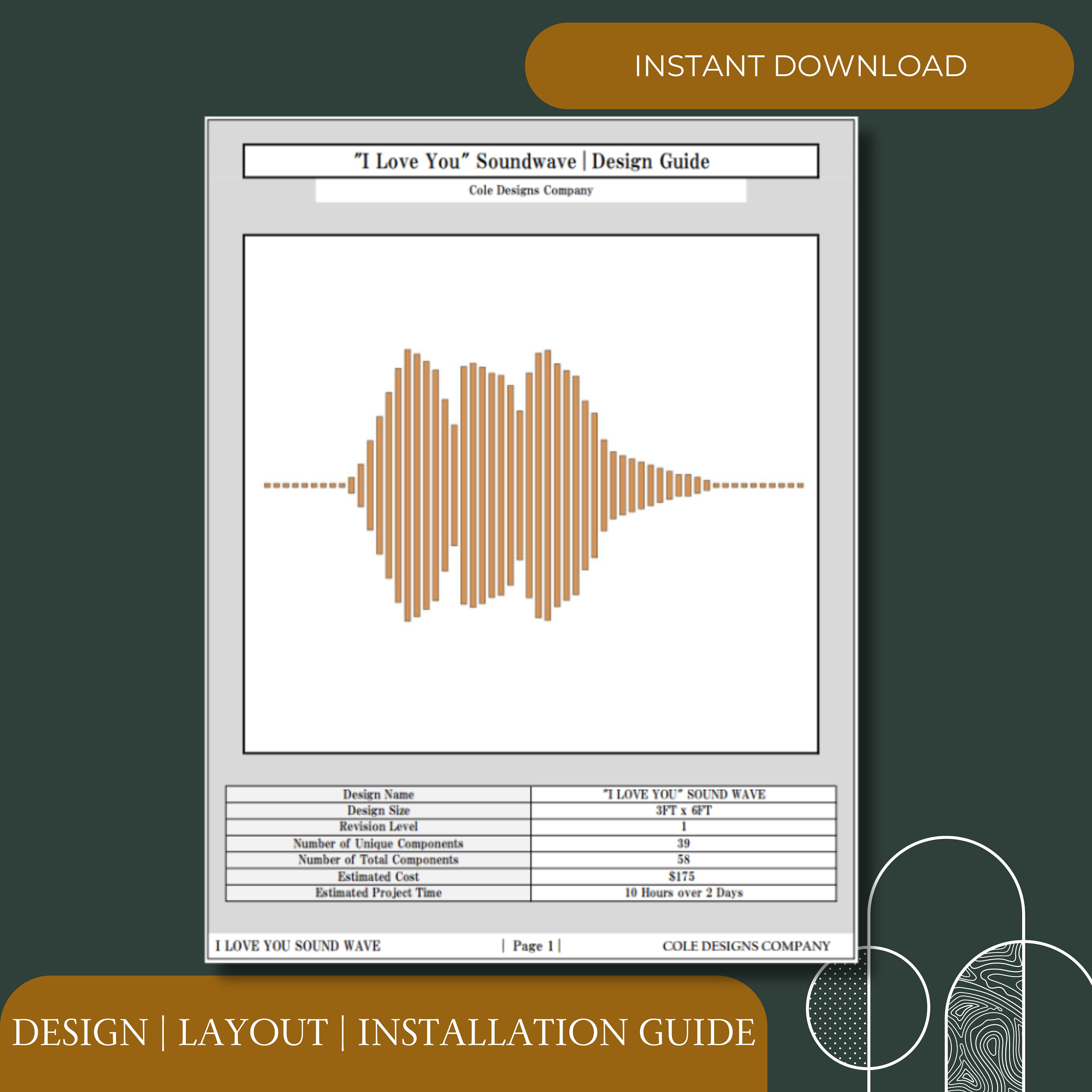 DIY Sound Wave Wood Design and Installation Build Plan | I Love You ...