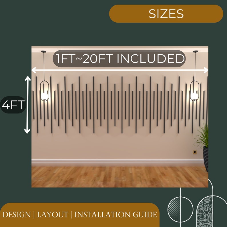 Simple Sound Wave Accent Feature Wall Design and Installation Build ...