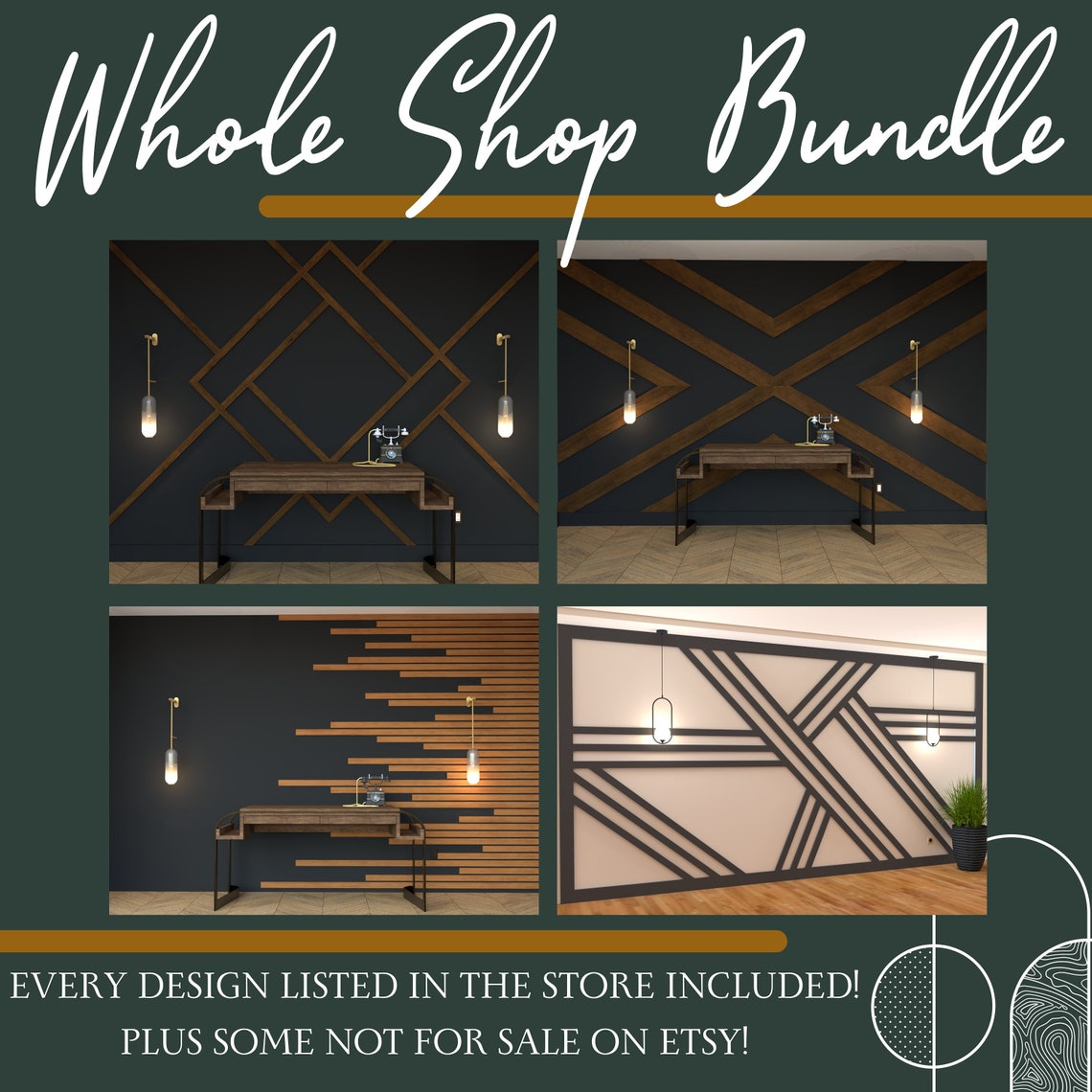 Whole Shop Bundle! Feature Wall Design and Installation Build Guides ...