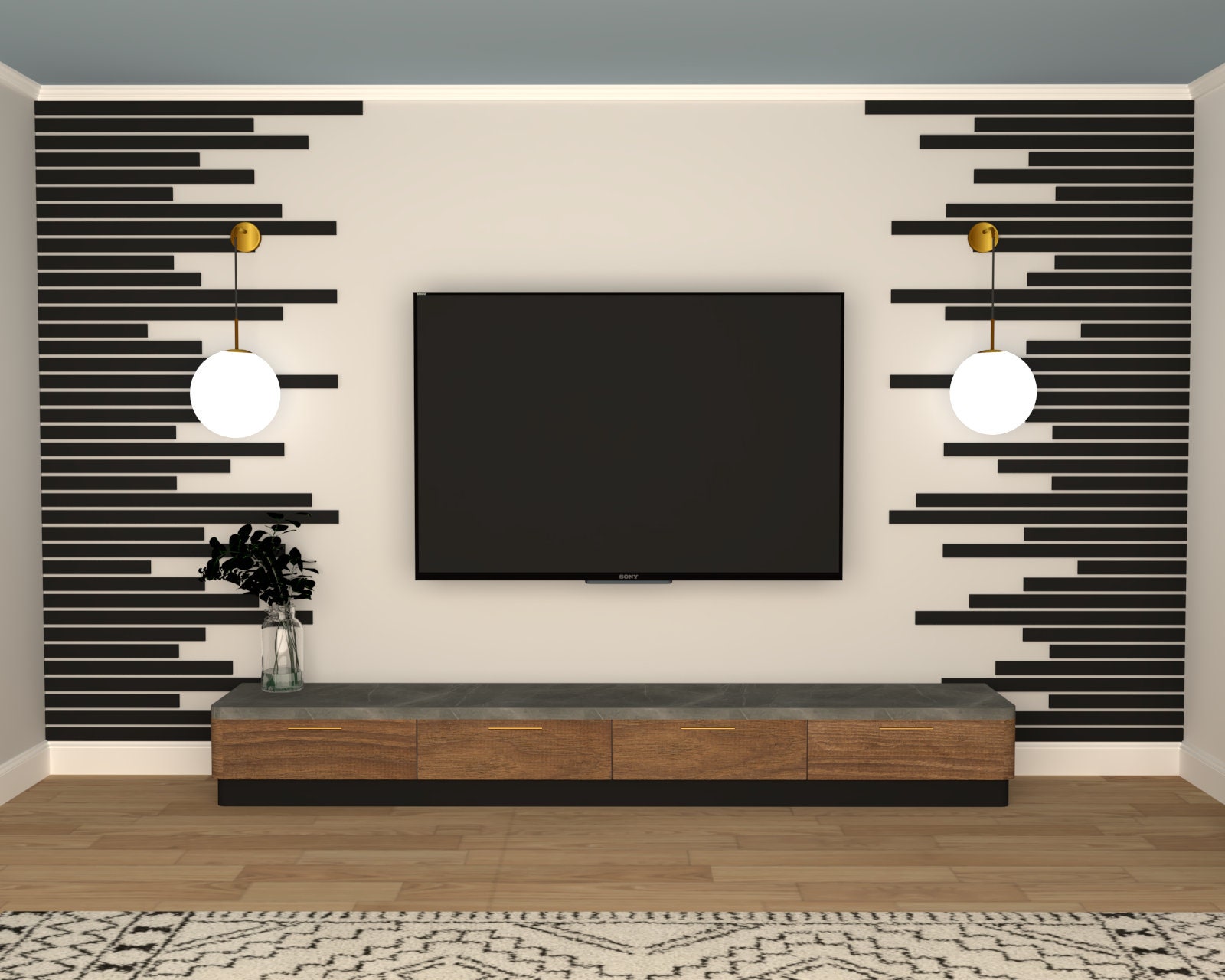 Accent Feature Wall Design and Installation Build Guide Modern Slat ...