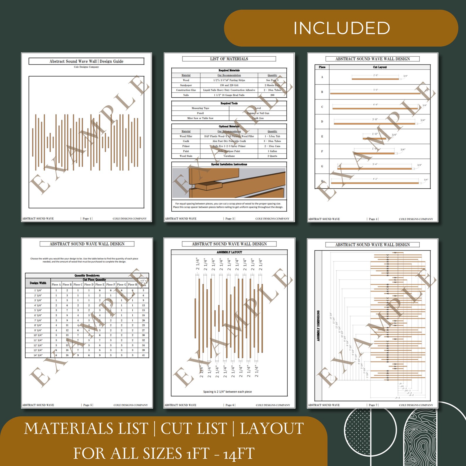 Abstract Sound Wave Accent Feature Wall Design and Installation Build ...