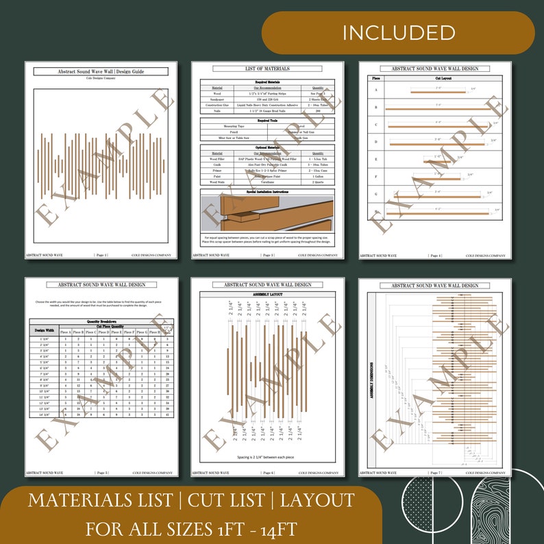 Abstract Sound Wave Accent Feature Wall Design and Installation Build ...
