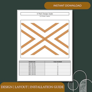 Accent Wall Moulding X Design and Installation Build Plan | 9 Sizes ...