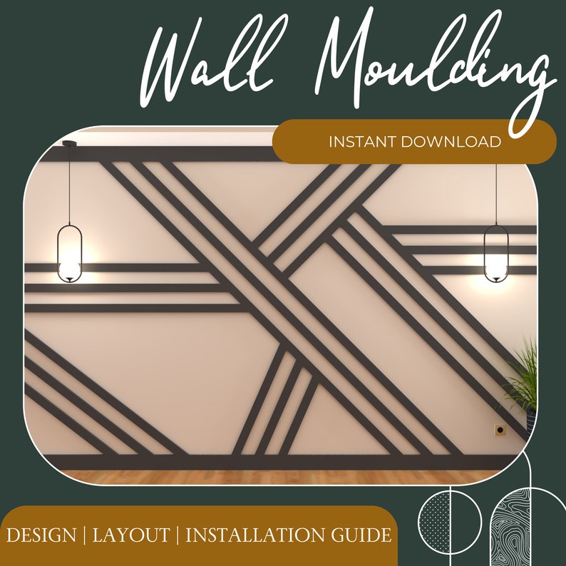 Accent Wall Moulding Modern Design and Installation Build Plan | 14 ...