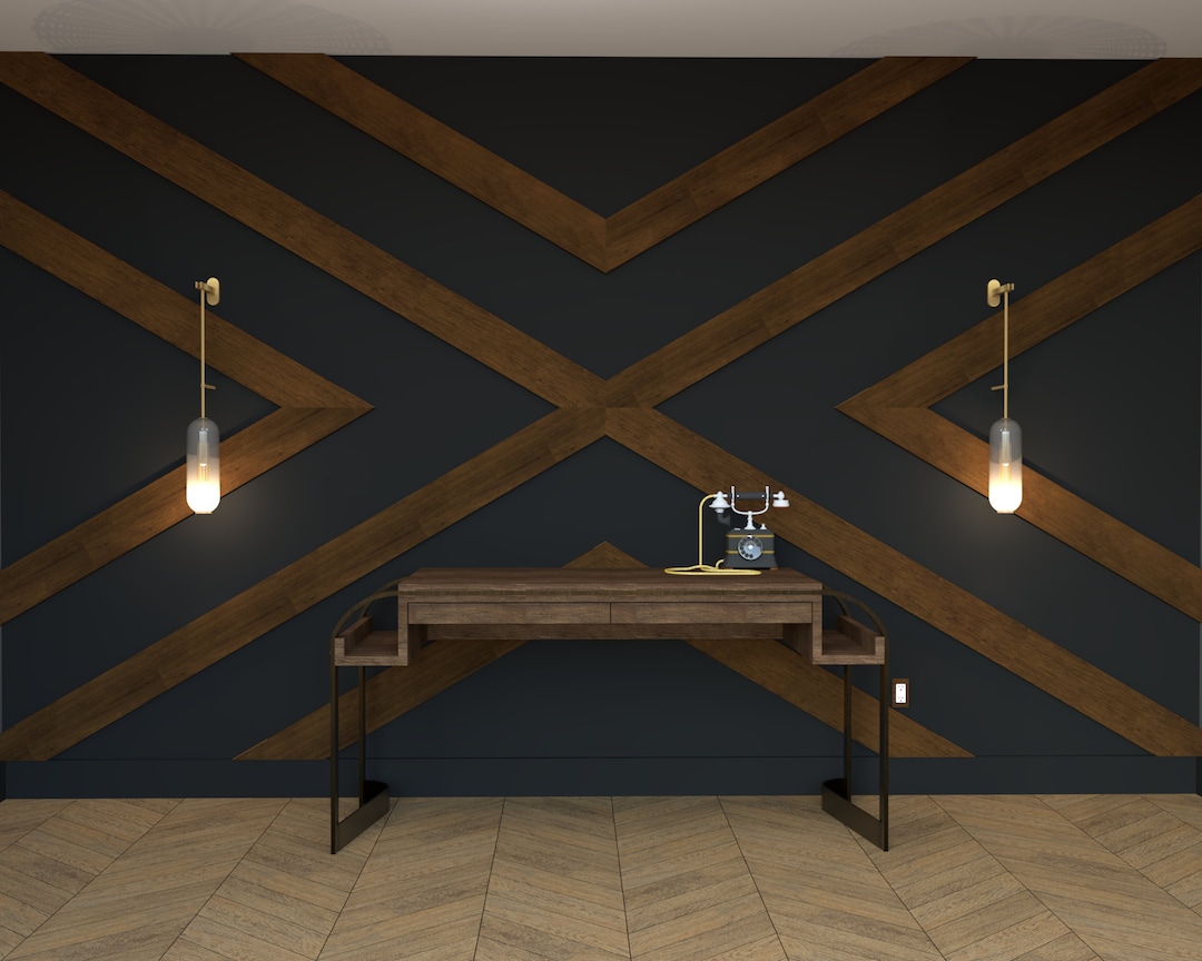 Accent Wall Moulding X Design and Installation Build Plan | 9 Sizes ...