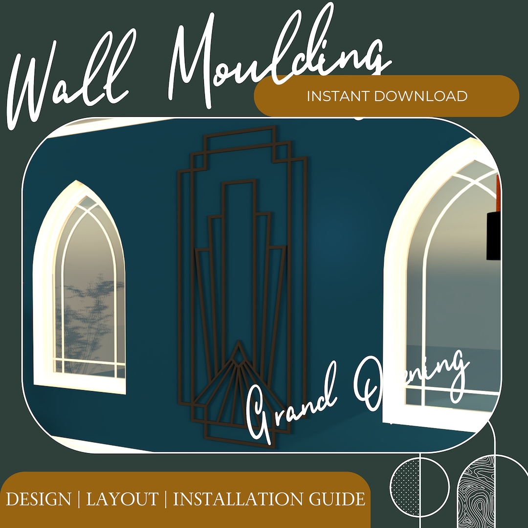 Accent Wall Moulding Art Deco Design Layout and Install Guide Vera ...