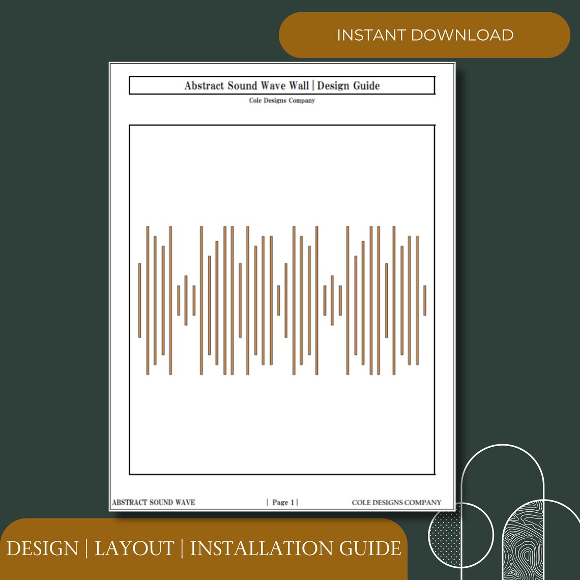 Abstract Sound Wave Accent Feature Wall Design and Installation Build ...