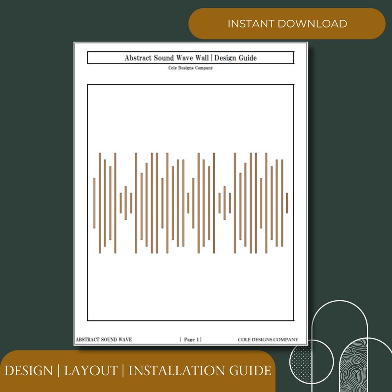 Abstract Sound Wave Accent Feature Wall Design and Installation Build ...