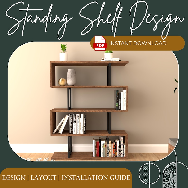 DIY Easy Standing Decorative Bookshelf | PDF Build Instructions ...