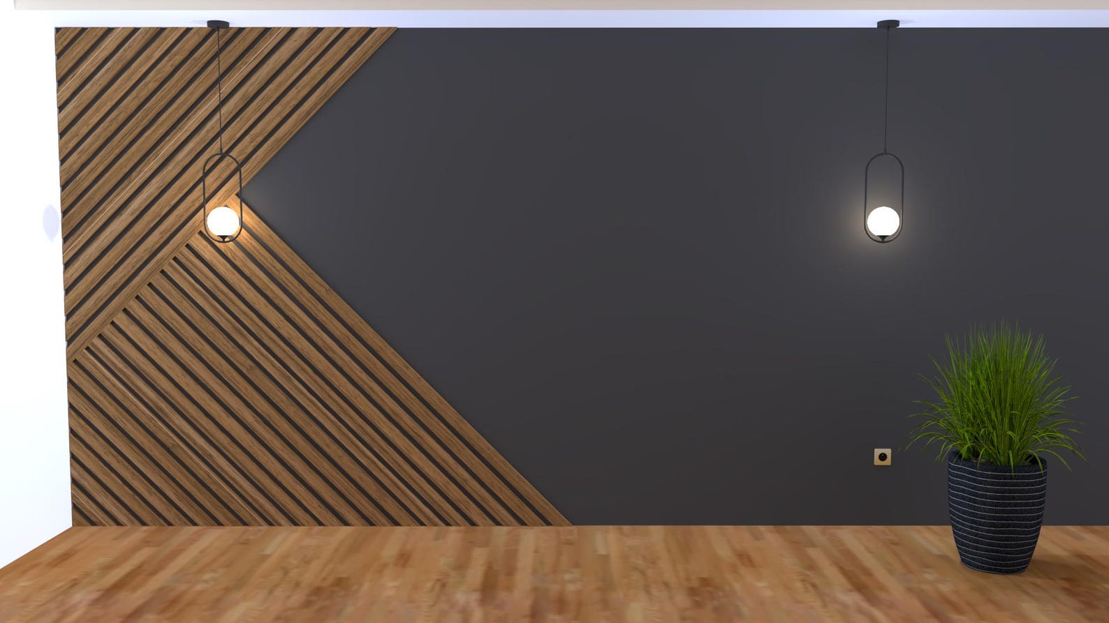 Accent Wall Moulding Angled Corner Design and Installation Build Plan ...