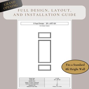 Statement Wainscoting Wall Moulding Panel Design, Build Guide, 3 Panel ...