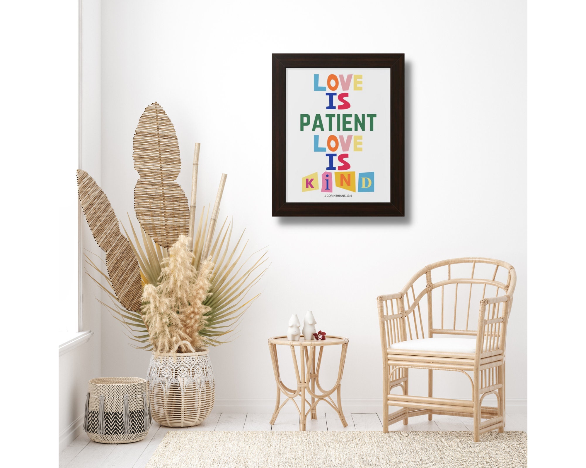 Love Wall Art, Love is Patient Frame Art, Love is Kind Frame Wall Art ...