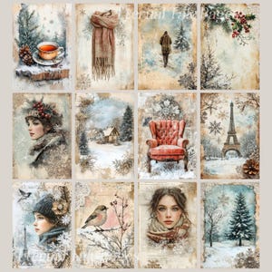 Vintage Christmas Digital Paper: 304 Festive Junk Journal Pages ...