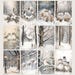 Neutral Christmas Digital Paper Set: Beige Winter Backgrounds ...