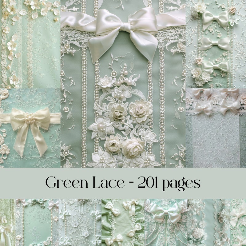 Green Lace Fabric - Etsy
