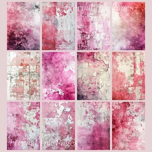 Pink Grunge Digital Paper: Shabby Chic Textures (digital Download) - Etsy