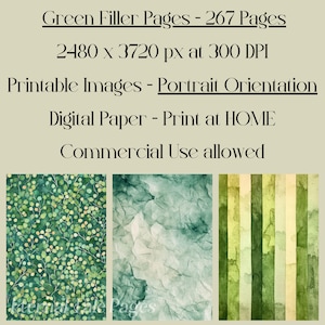 Sage Green Digital Paper: Floral Scrapbook Pages (digital Download) - Etsy