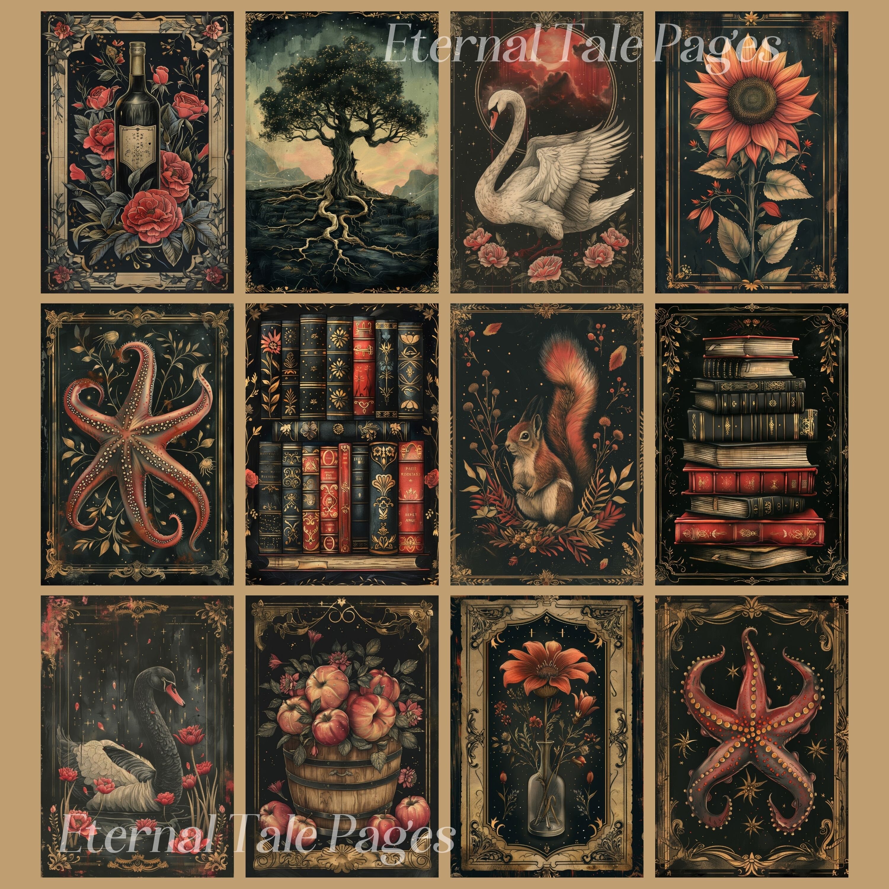 Magic Cards: Mystic Art Printable Images for Junk Journal (digital ...