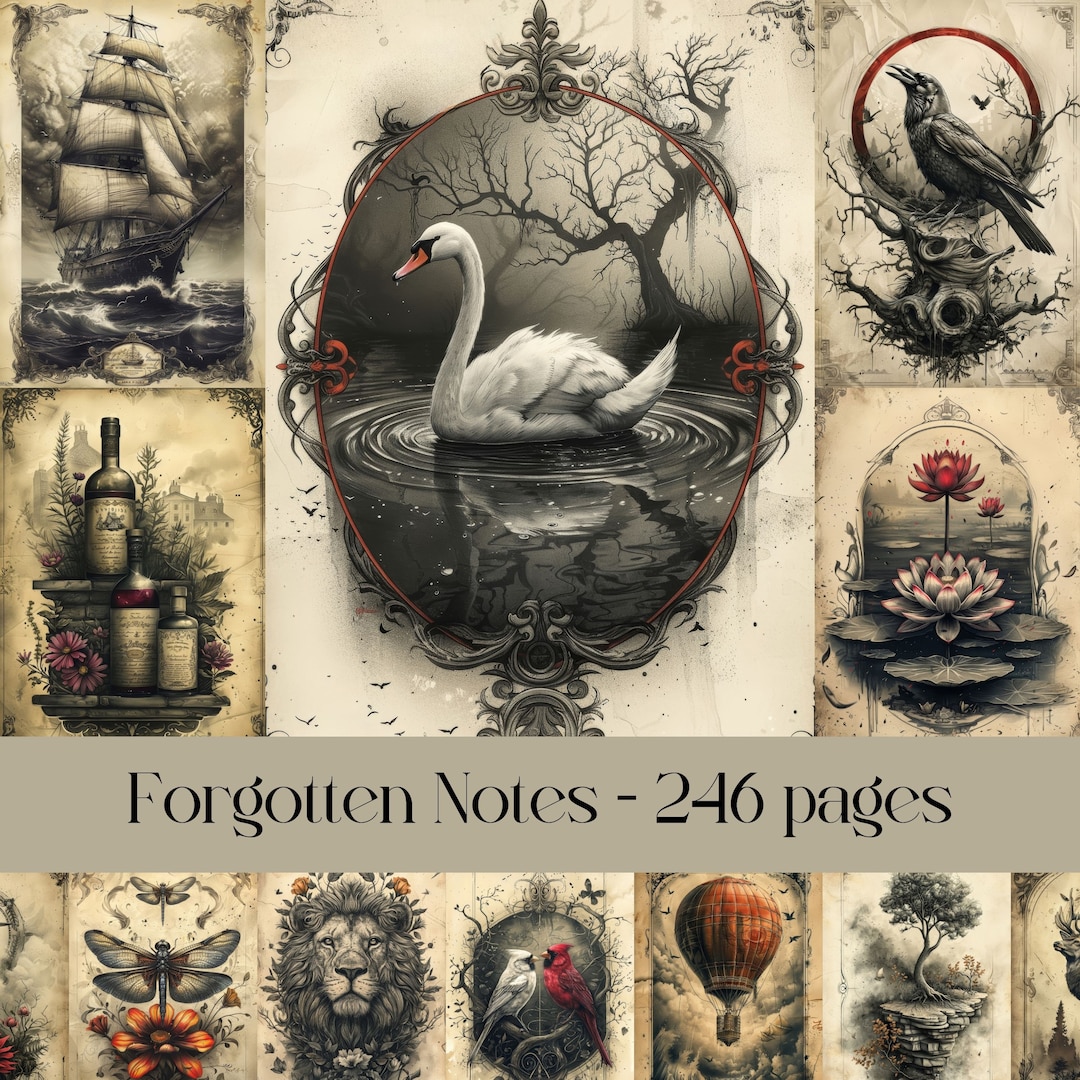 Forgotten Notes Junk Journal Paper: Vintage Ephemera (digital Download ...