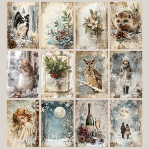 Vintage Christmas Digital Paper: 304 Festive Junk Journal Pages ...