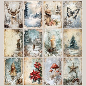 Vintage Christmas Digital Paper: 304 Festive Junk Journal Pages ...