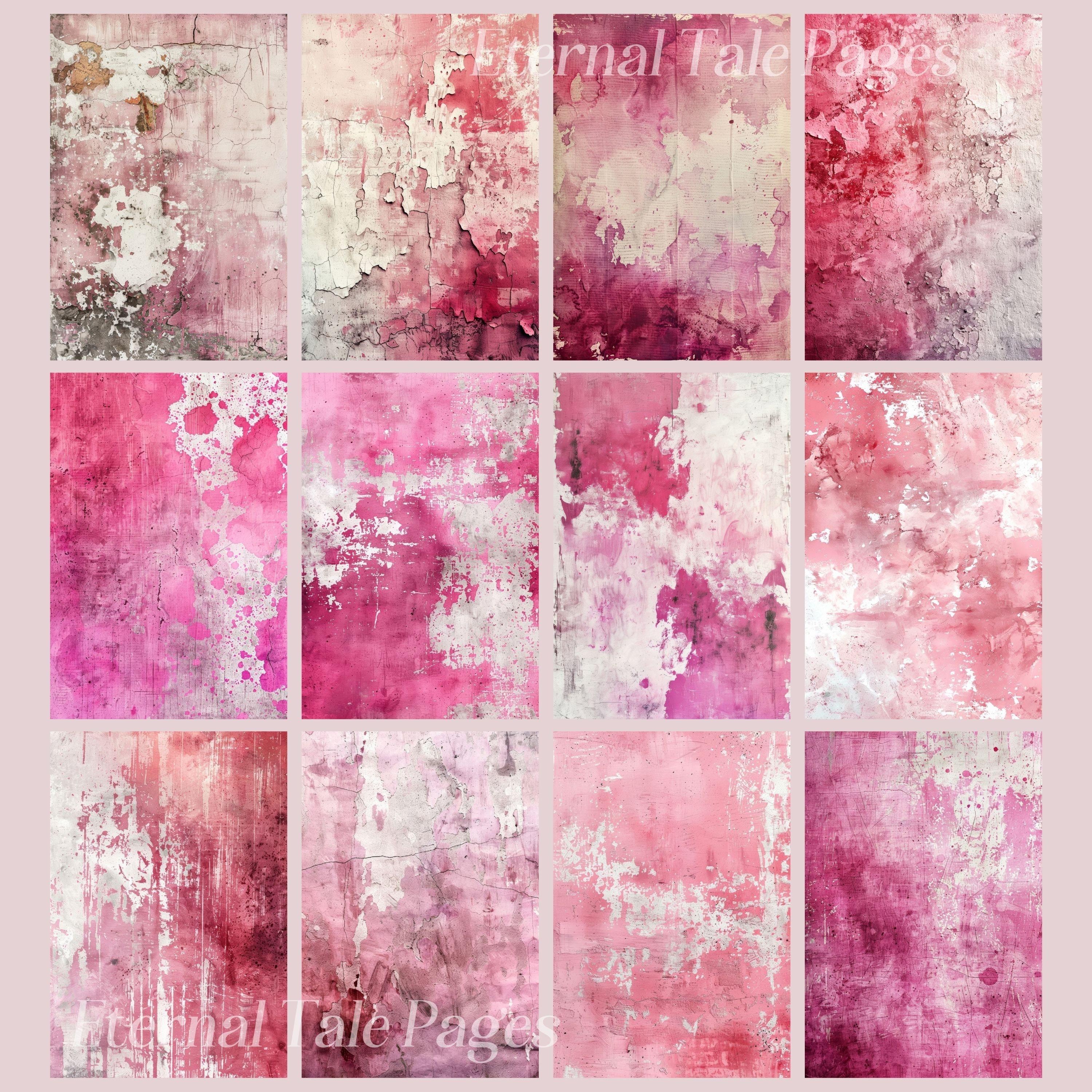 Pink Grunge Digital Paper: Shabby Chic Textures (digital Download) - Etsy