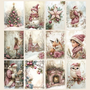 Festive Season Pages, Digital Paper, Christmas Images, Winter Holidays ...