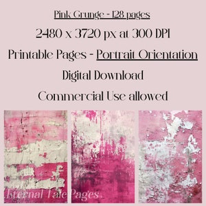 Pink Grunge Digital Paper: Shabby Chic Textures (digital Download) - Etsy