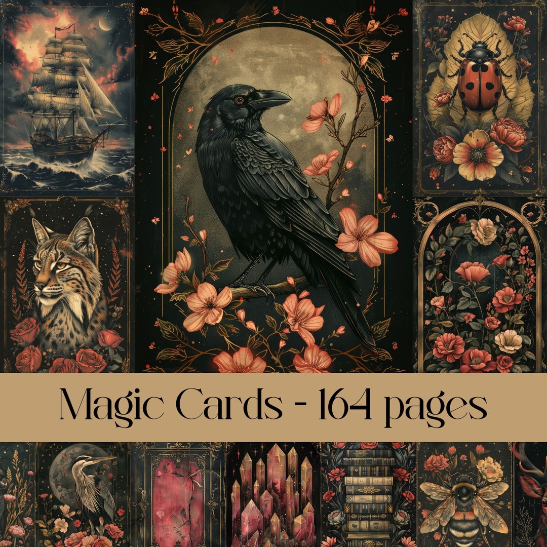 Magic Cards: Mystic Art Printable Images for Junk Journal (digital ...