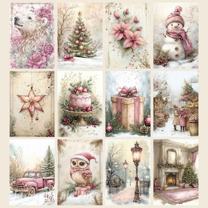 Festive Season Pages, Digital Paper, Christmas Images, Winter Holidays ...