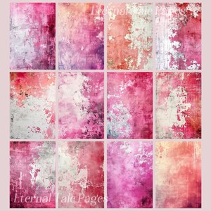Pink Grunge Digital Paper: Shabby Chic Textures (digital Download) - Etsy