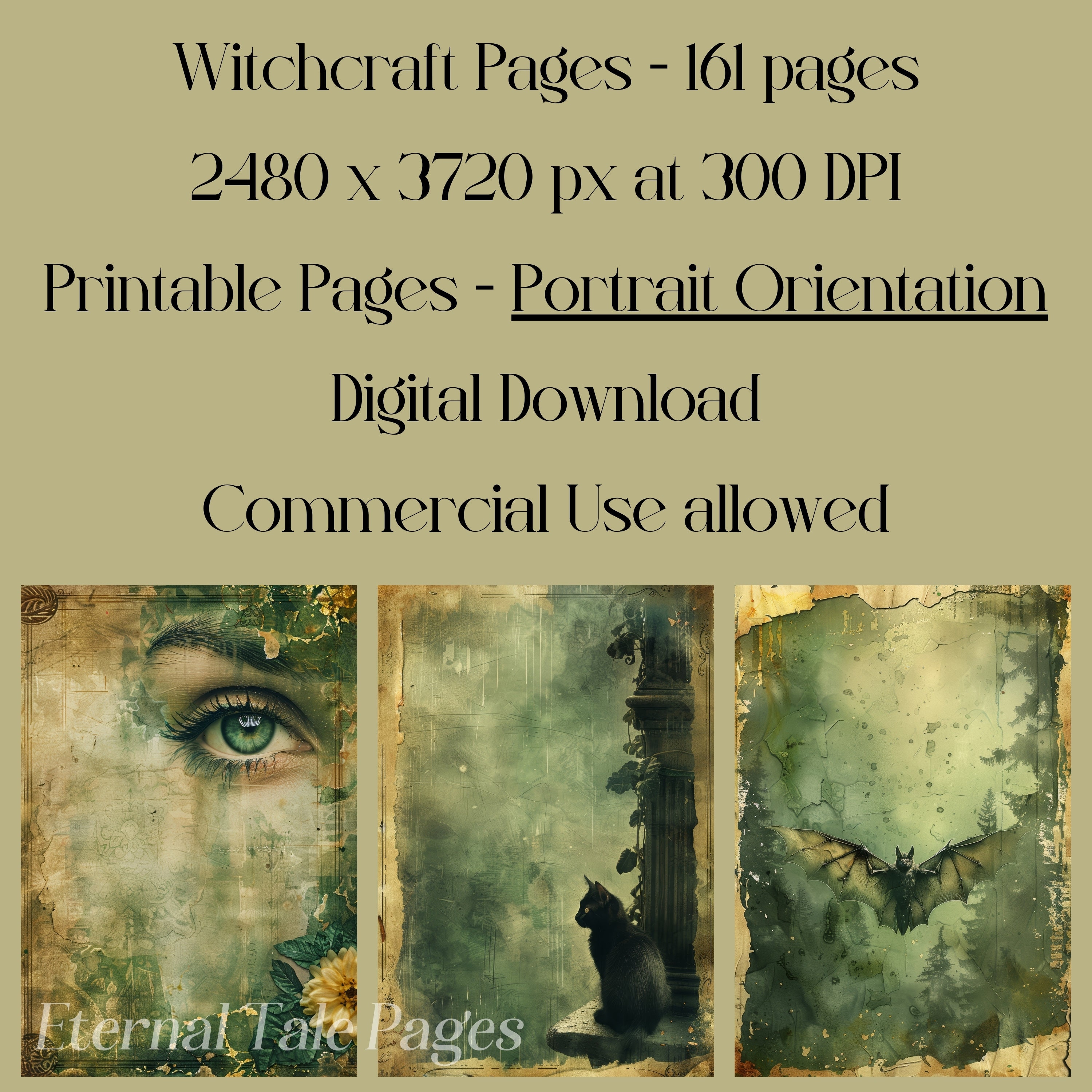 Witchcraft Junk Journal Pages: Occult Ephemera, Halloween Decor ...
