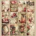 Red Vintage Scrapbook Paper: Rustic Ephemera Collage (digital Download ...