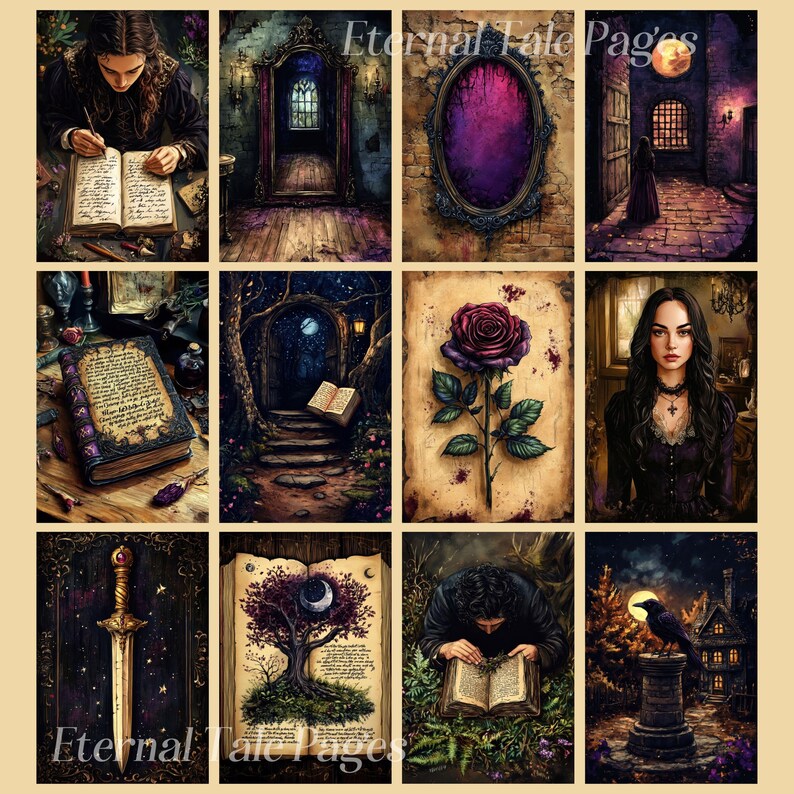 Violet Arcana Junk Journal Pages, Magic Potions, Witchcraft Ephemera ...