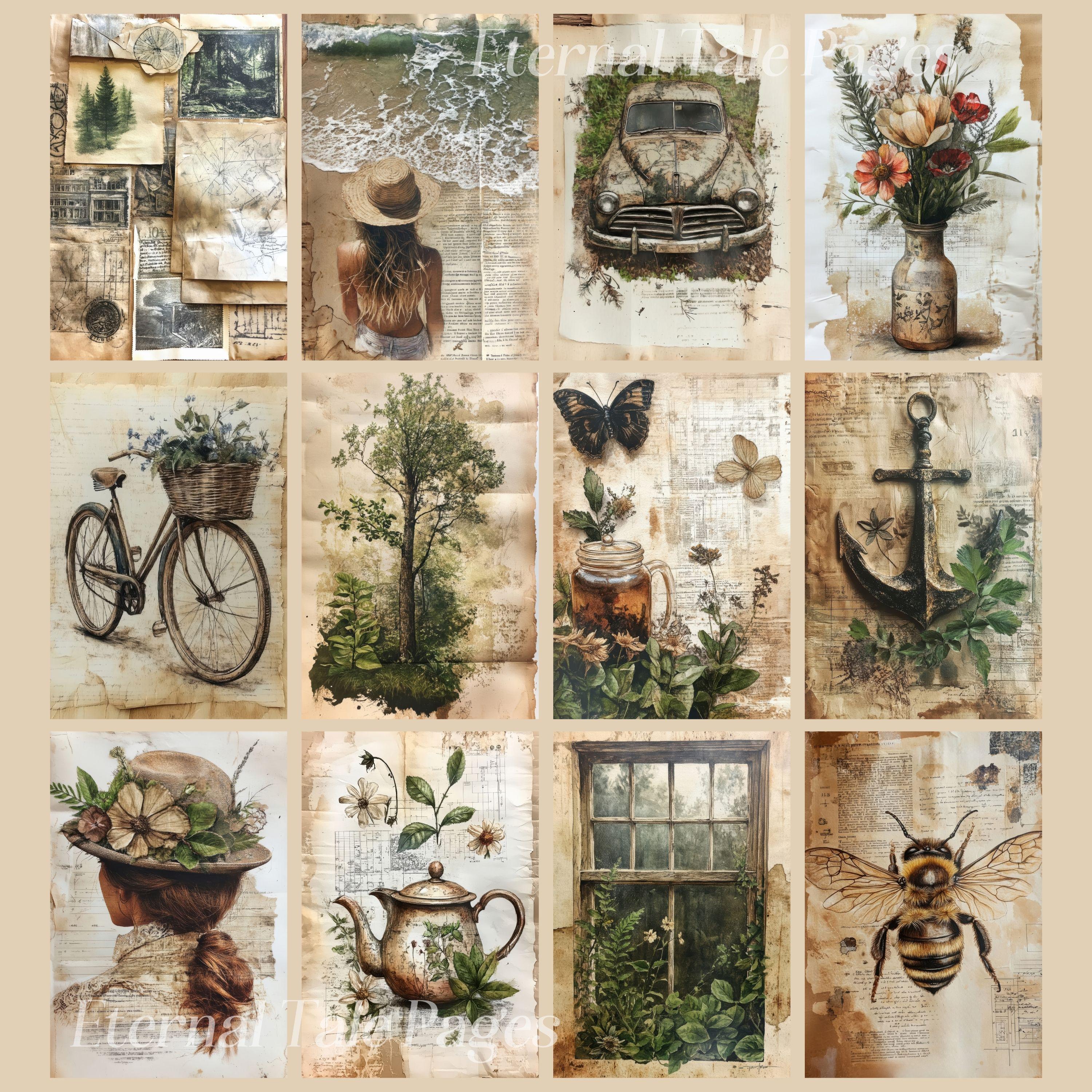 Tea Stained Paper: 211 Junk Journal Pages (digital Download) - Etsy