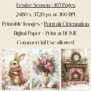 Festive Season Pages, Digital Paper, Christmas Images, Winter Holidays ...