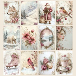 Festive Season Pages, Digital Paper, Christmas Images, Winter Holidays ...