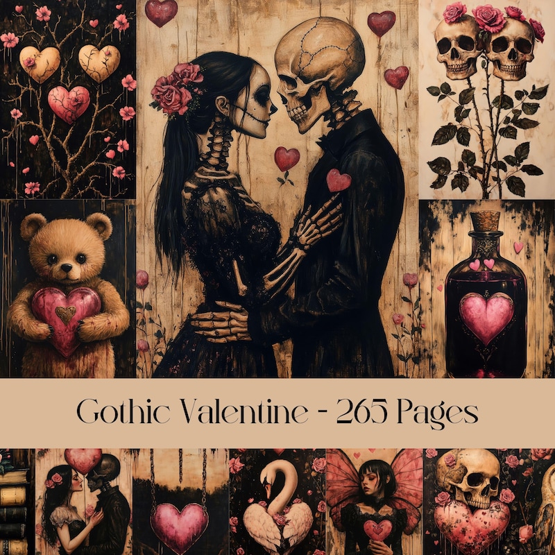 Gothic Paper Clipart Red - Etsy