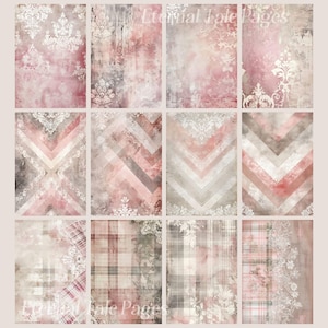 Pale Pink Background Paper, Digital Paper, Junk Journal, Scrapbook ...