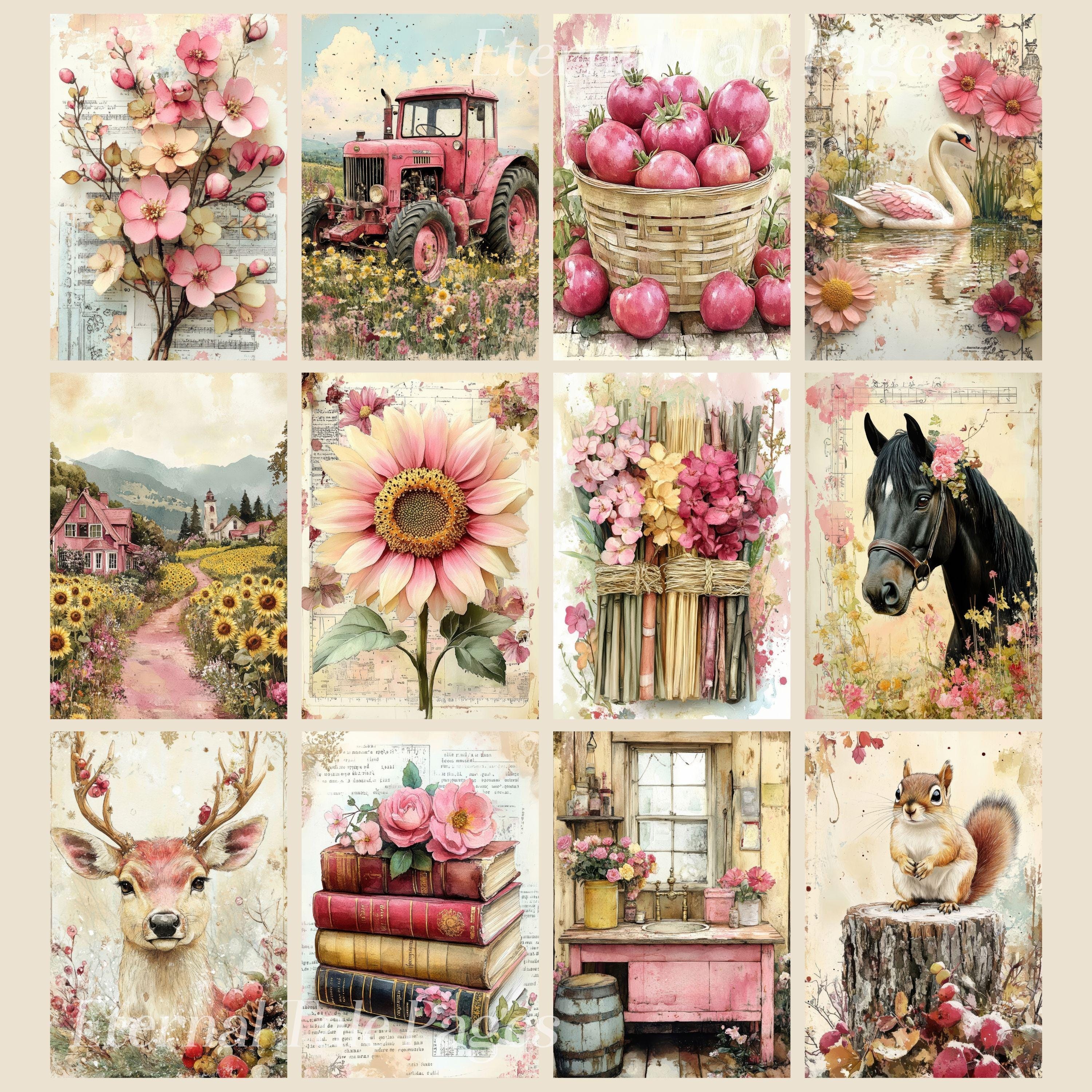 Sunny Farm Junk Journal Pages: Vintage Countryside (digital Paper) - Etsy