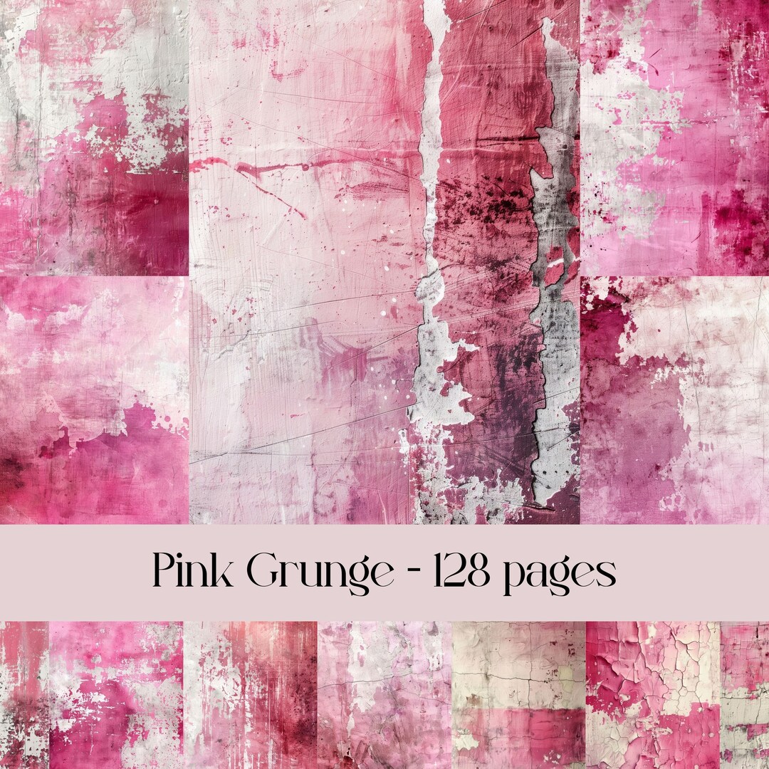 Pink Grunge Digital Paper: Shabby Chic Textures (digital Download) - Etsy